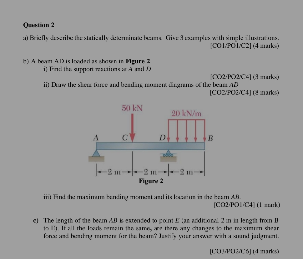 Solved Question 2a) ﻿Briefly describe the statically | Chegg.com