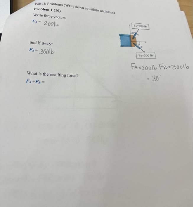 Part II: Problems (Write down equations and steps) | Chegg.com