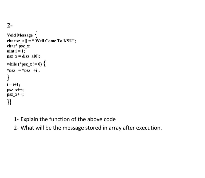 Solved 1 With The Help Of The C Codes Given Below Write C