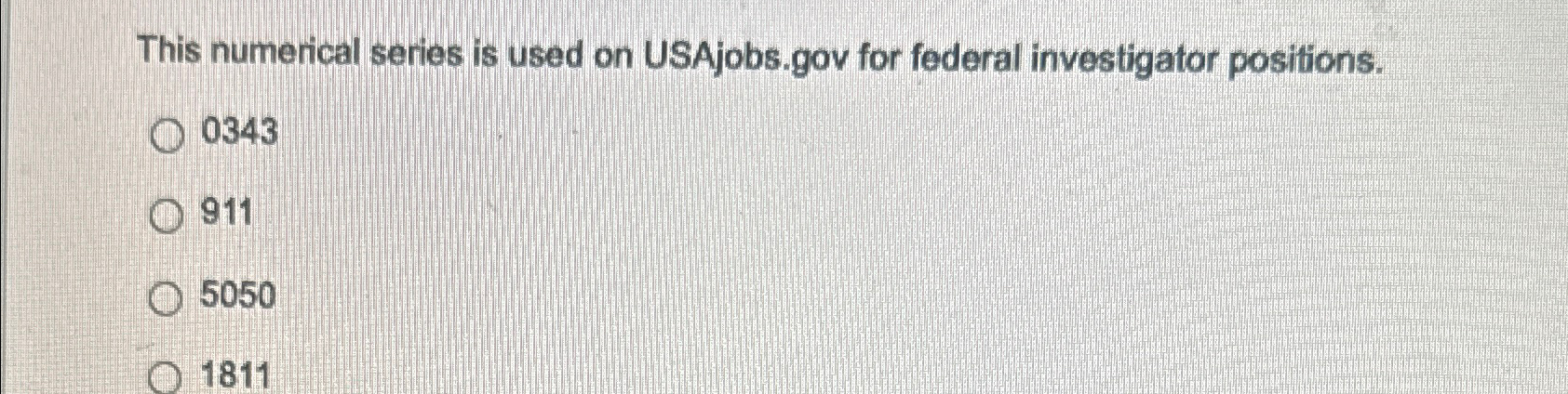 Solved This numerical series is used on USAjobs.gov for | Chegg.com