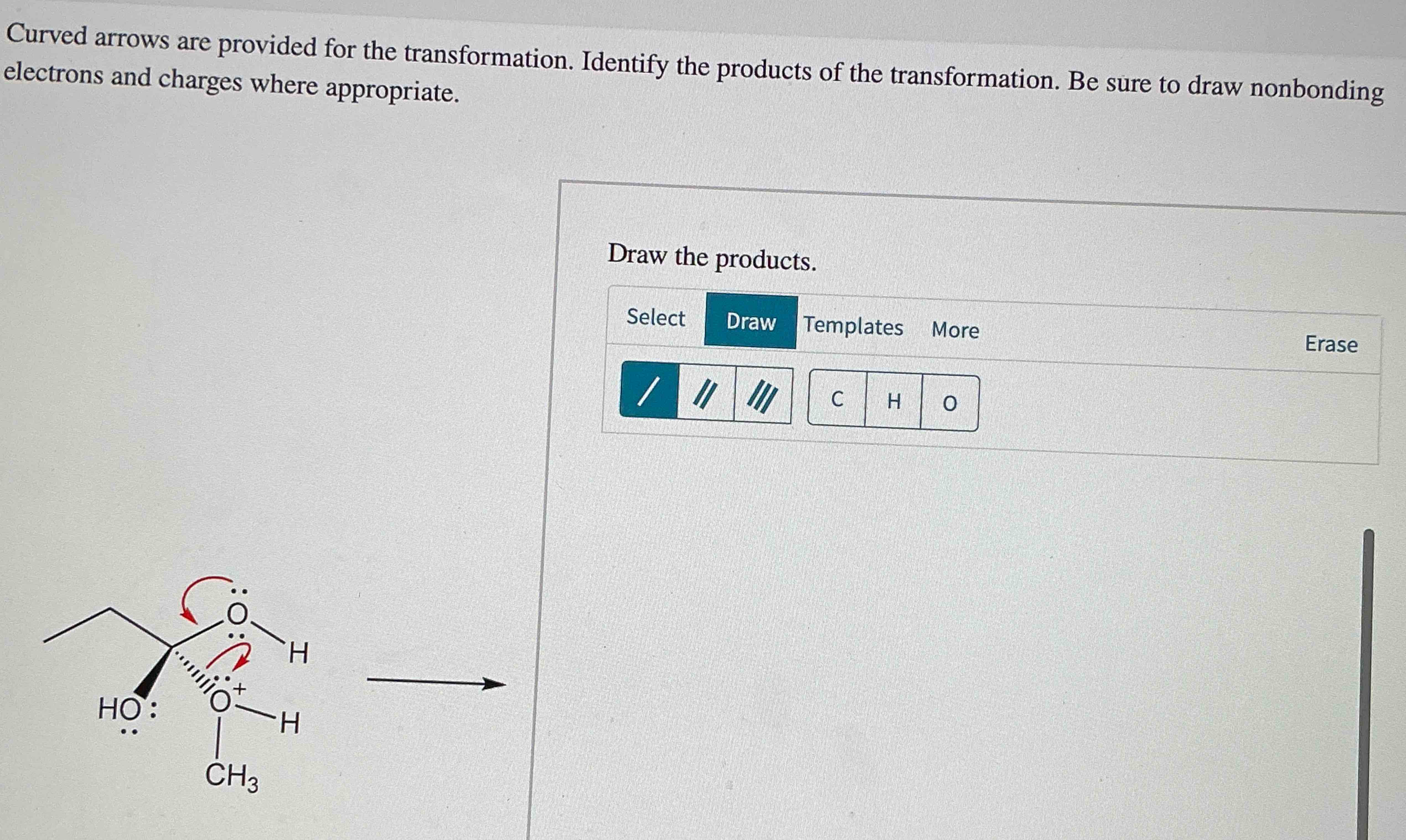Solved Curved arrows are provided for the transformation. | Chegg.com