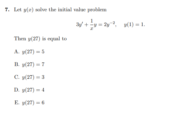 Solved Let Y X ﻿solve The Initial Value
