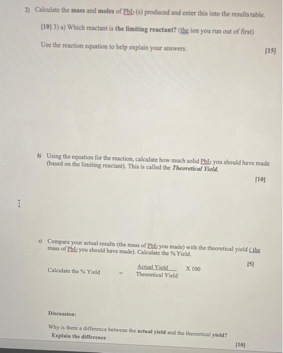Solved Result Table: 101 Group Number Moles K1 Mass (g) Mass | Chegg.com