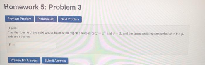 Solved Homework 5: Problem 3 Previous Problem Probler List | Chegg.com