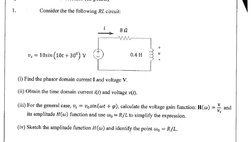 Solved Consider the the following RL | Chegg.com