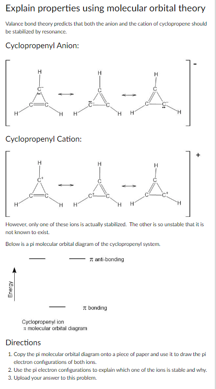 Solved Explain properties using molecular orbital | Chegg.com
