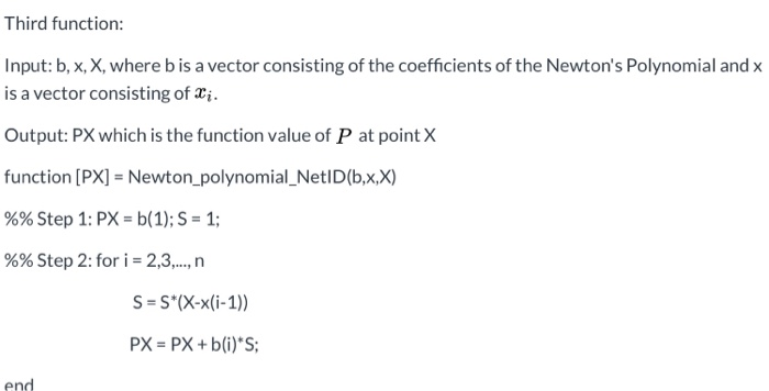 Solved 1. a MATLAB function to evaluate the Lagrange | Chegg.com