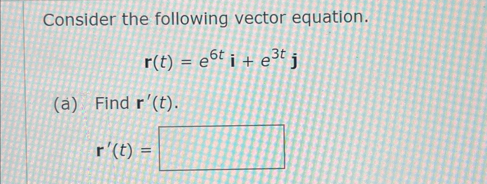 Solved Consider the following vector | Chegg.com