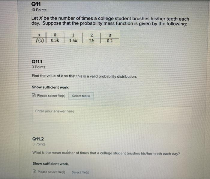 Solved Q11 10 Points Let X be the number of times a college | Chegg.com Solved Q11 10 Points Let X be the number of times a college | Chegg.com