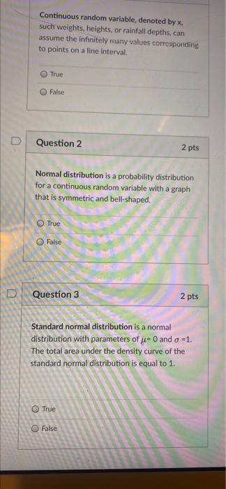 Solved Continuous random variable, denoted by x, such | Chegg.com