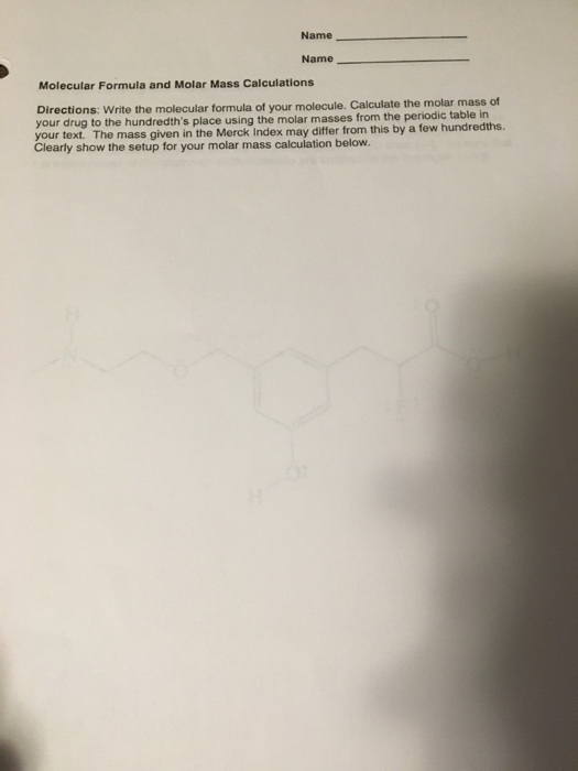 Solved Name Name Expanded Structural Formula Directions: | Chegg.com