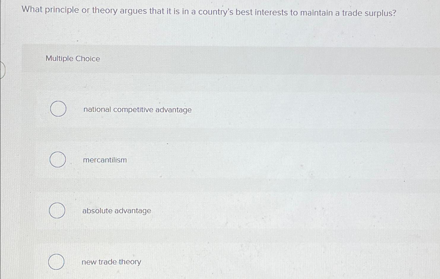 Solved What principle or theory argues that it is in a | Chegg.com