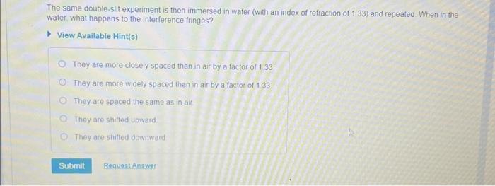 Solved figure shows interference pattern obtained in a | Chegg.com