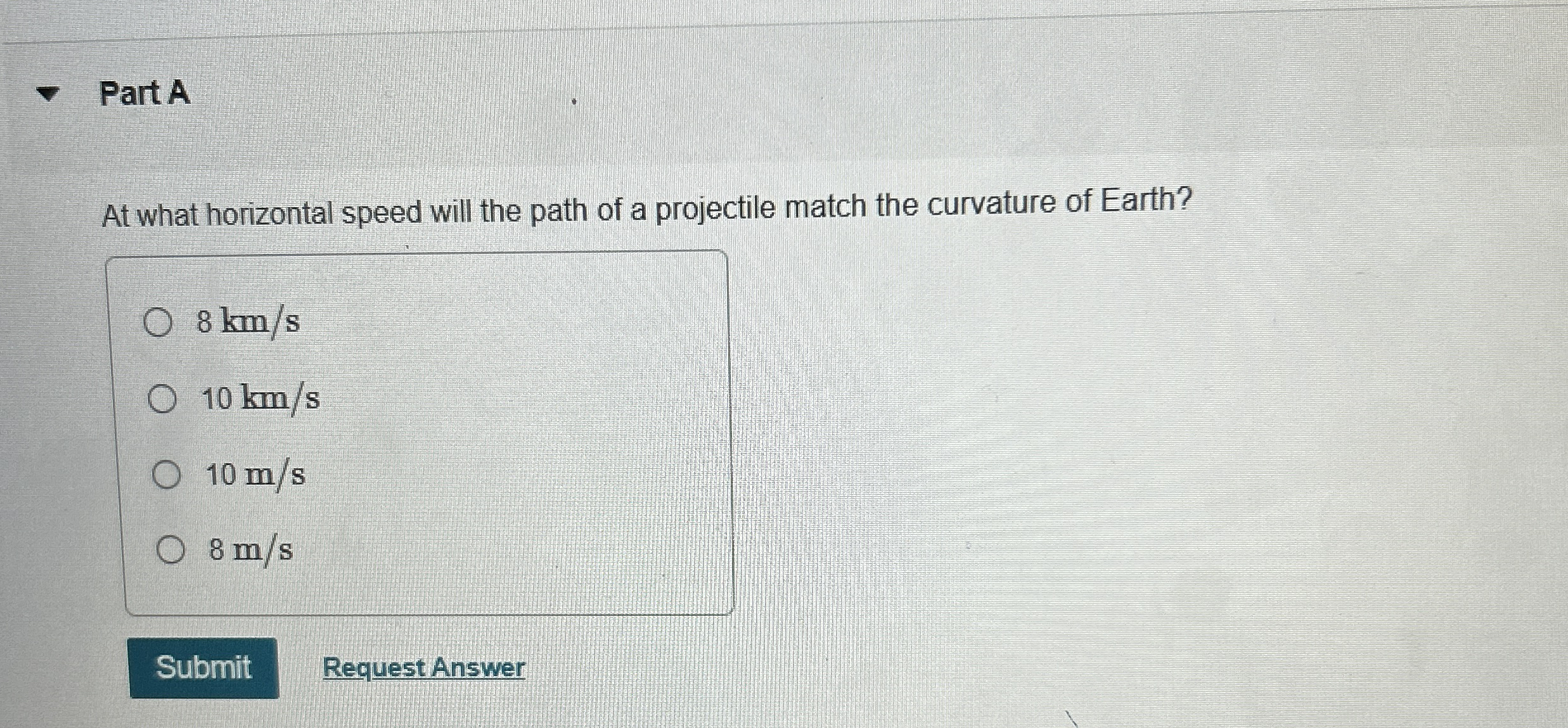 Solved Part AAt what horizontal speed will the path of a | Chegg.com