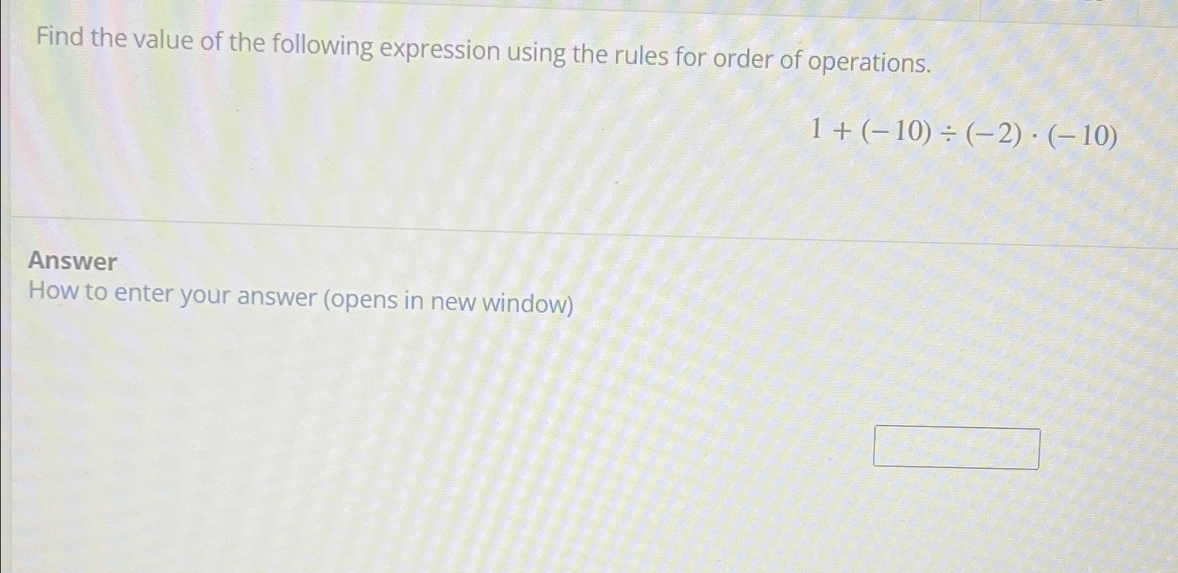 Solved Find the value of the following expression using the | Chegg.com