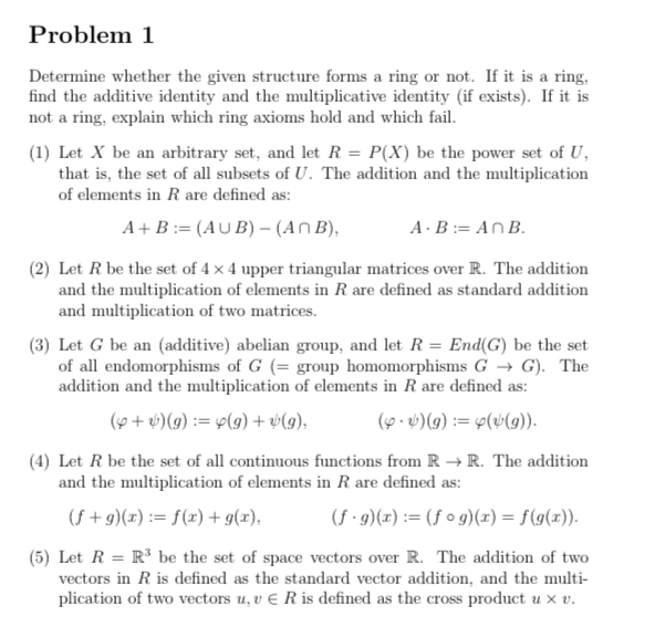 Solved Problem 1Determine whether the given structure forms | Chegg.com