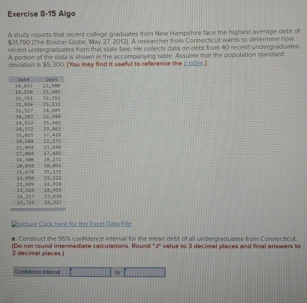 Solved Exercise 8-15 ﻿AlgoA study reports that recent | Chegg.com