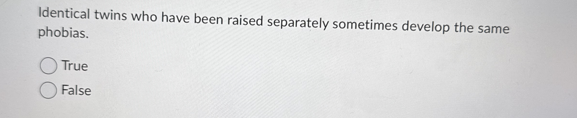 High Quality SOLUTION Identical twins who have been raised separately | Chegg.com