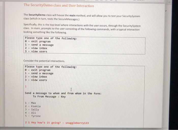 Solved The Secure Message Class The Securemessage Class Will