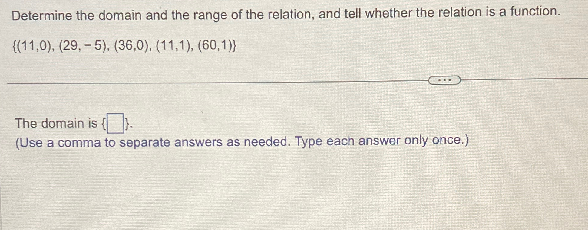 Solved Determine the domain and the range of the relation, | Chegg.com