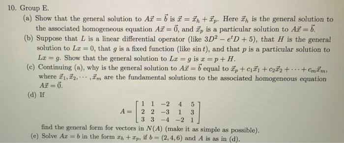 Solved (a) Show that the general solution to Ax=b is | Chegg.com