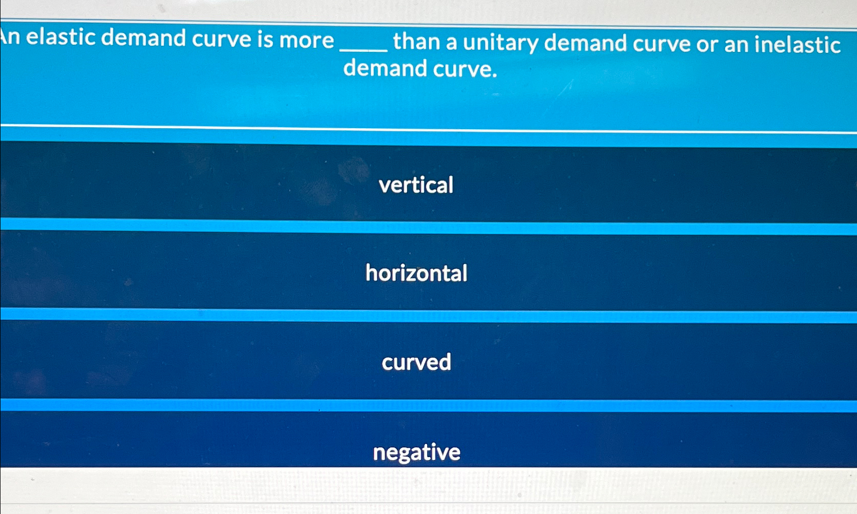 Solved In elastic demand curve is more than a unitary demand | Chegg.com