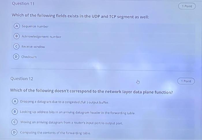 Solved Question 9 1 Point Borders routers run intra and | Chegg.com