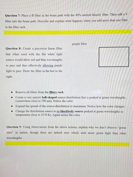I Lab 5: Blackbody Curves & UBV Filters - Worksheet | Chegg.com