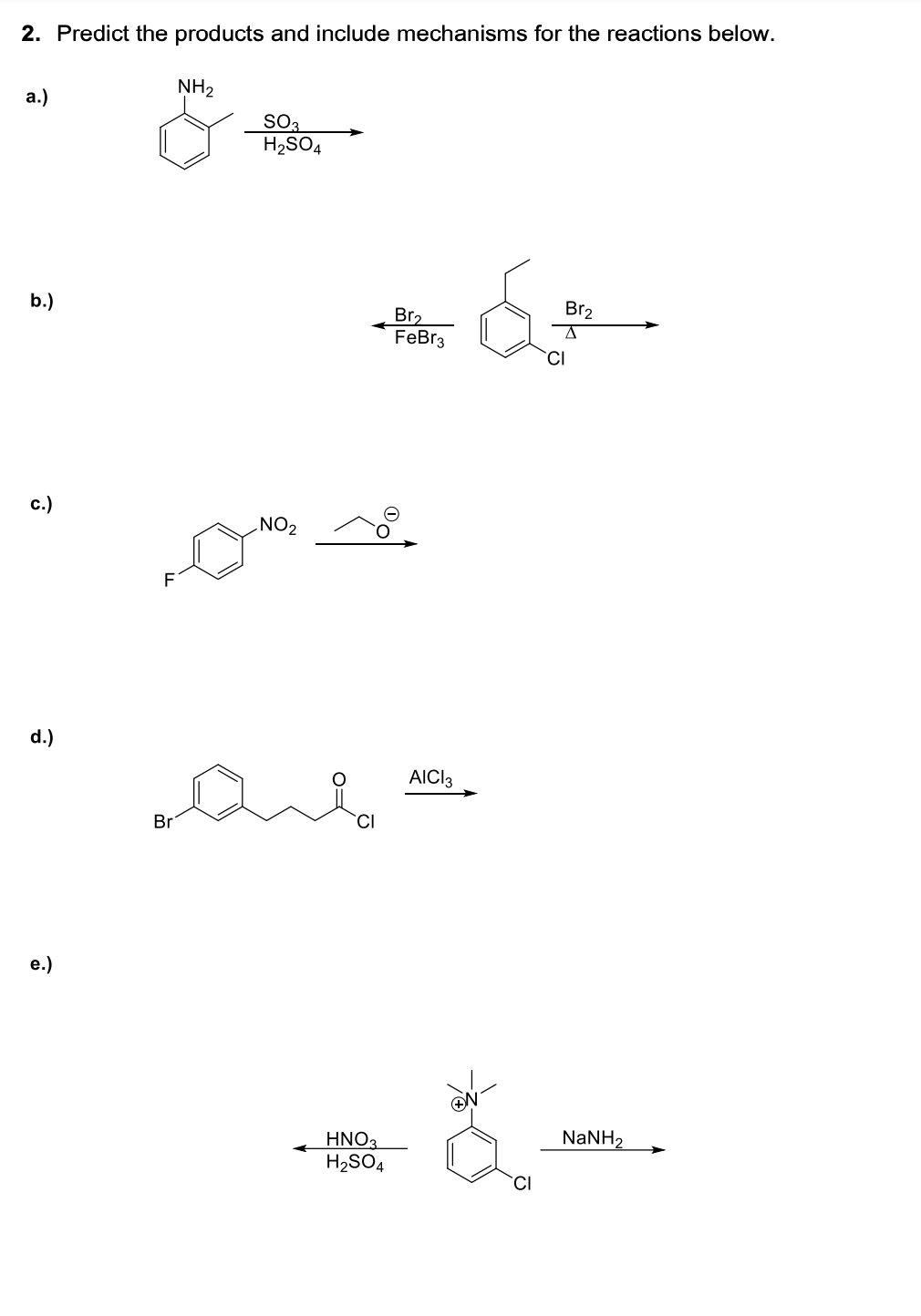 Solved Predict the products and include mechanisms for the | Chegg.com
