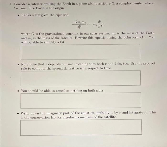 Solved Consider a satellite orbiting the Earth in a plane | Chegg.com