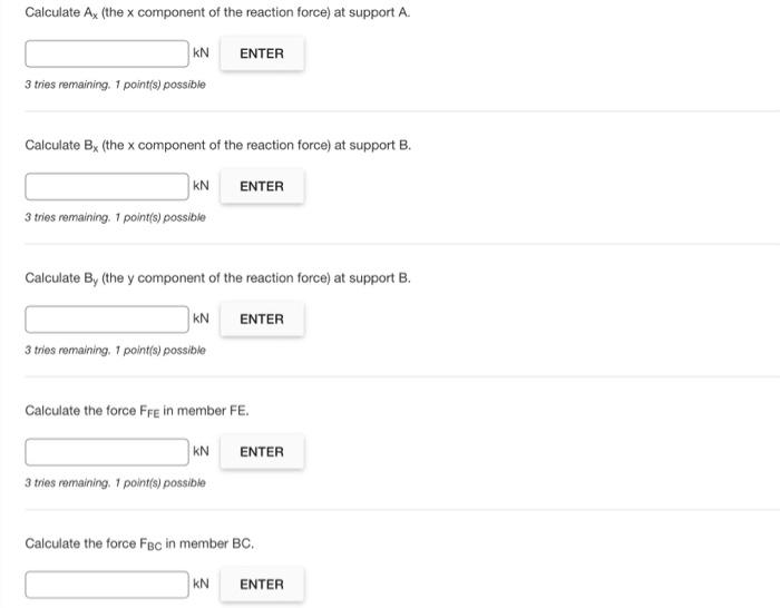 Solved For the truss, use the method of sections Note: On | Chegg.com