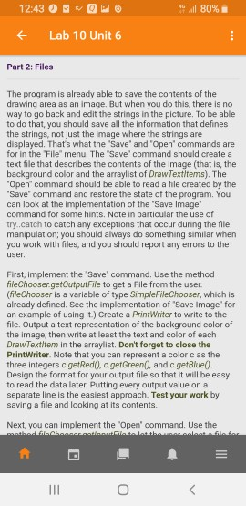 Solved 12:42 4 al 80% Lab 10 Unit 6 Lab 10: ArrayLists and | Chegg.com