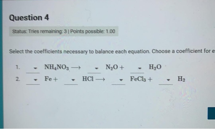 Solved Question 4 Status: Tries remaining: 31 Points | Chegg.com Solved Question 4 Status: Tries remaining: 31 Points | Chegg.com