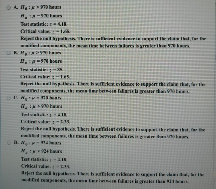 Solved In tests of a computer component, it is found that | Chegg.com