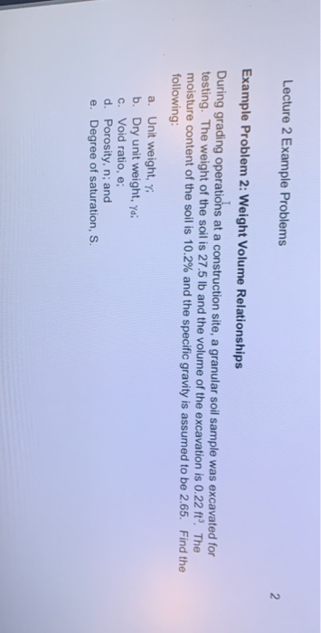 Solved Lecture 2 Example Problems Example Problem 2: Weight | Chegg.com