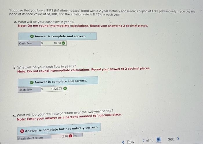 Solved Suppose that you buy a TIPS (inflation-indexed) bond | Chegg.com