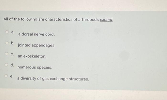 Solved All of the following are characteristics of | Chegg.com