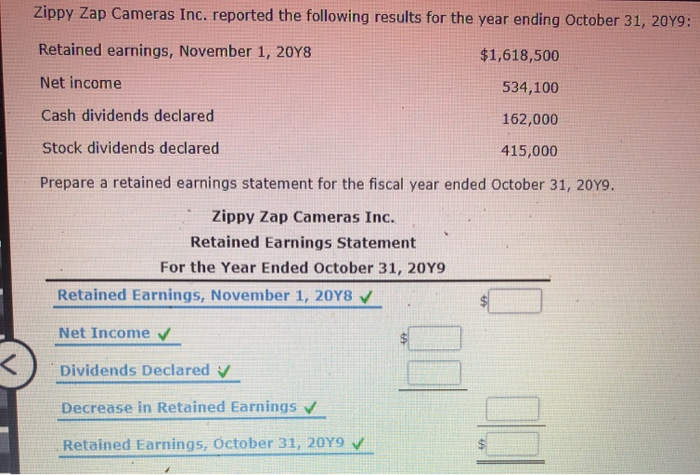 Solved Zippy Zap Cameras Inc. reported the following results | Chegg.com