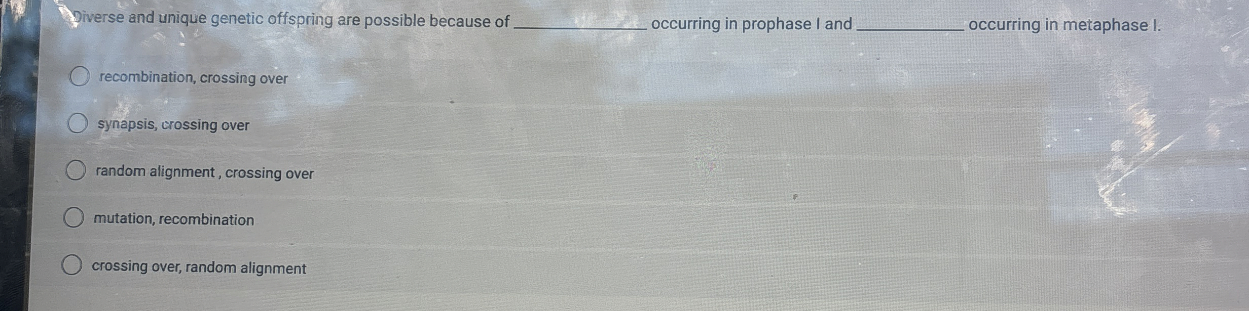 Solved iverse and unique genetic offspring are possible | Chegg.com