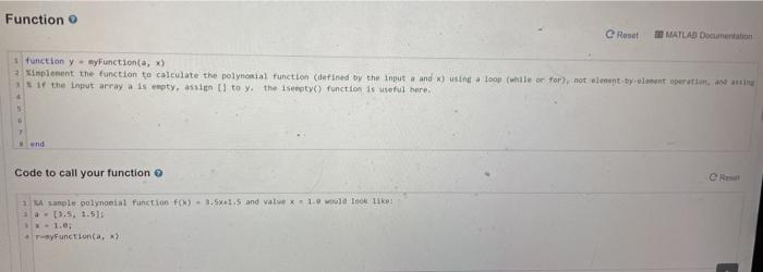 Solved Write A Matlab Function That Evaluates A Polynomial 1428