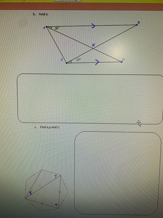 Solved Conjectures and Geometry Assignment 2 b. Find x: A | Chegg.com
