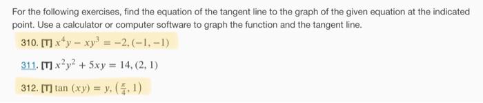 Solved For the following exercises, find the equation of the | Chegg.com