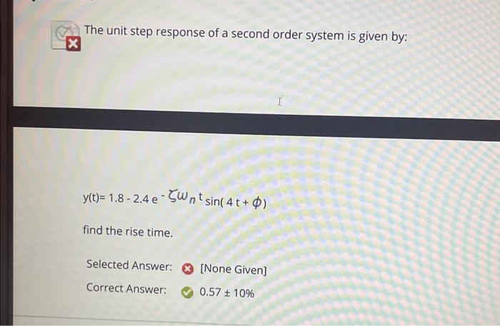 Solved The unit step response of a second order system is | Chegg.com
