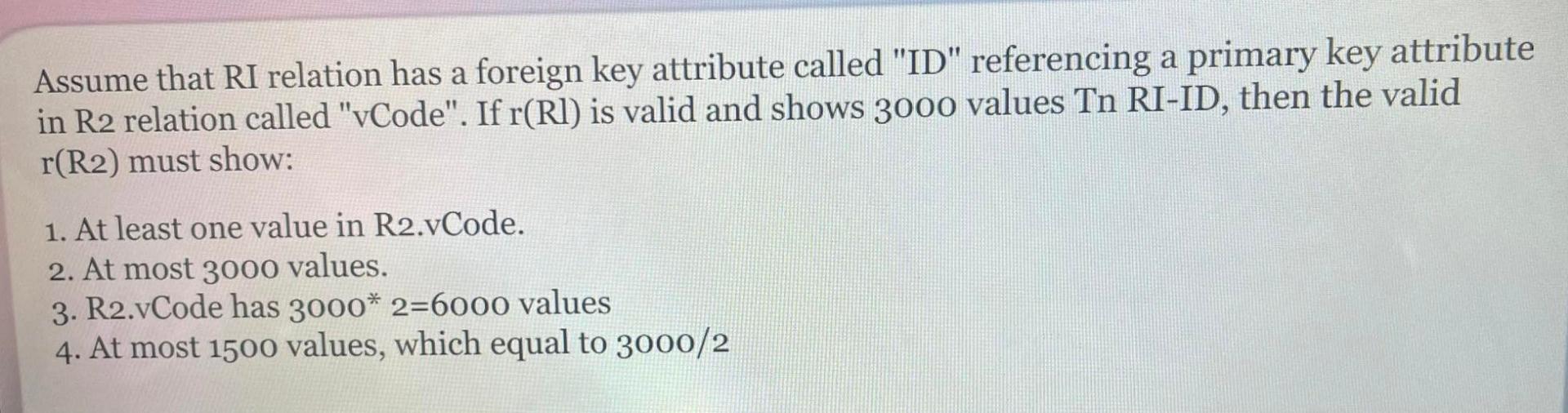 Solved Assume that RI relation has a foreign key attribute | Chegg.com