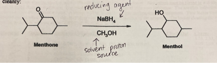 Solved mechanism for this reaction: menthone to methanol | Chegg.com
