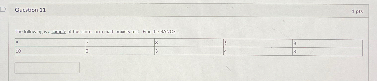 Solved Question 111ptsThe following is a sample of the | Chegg.com