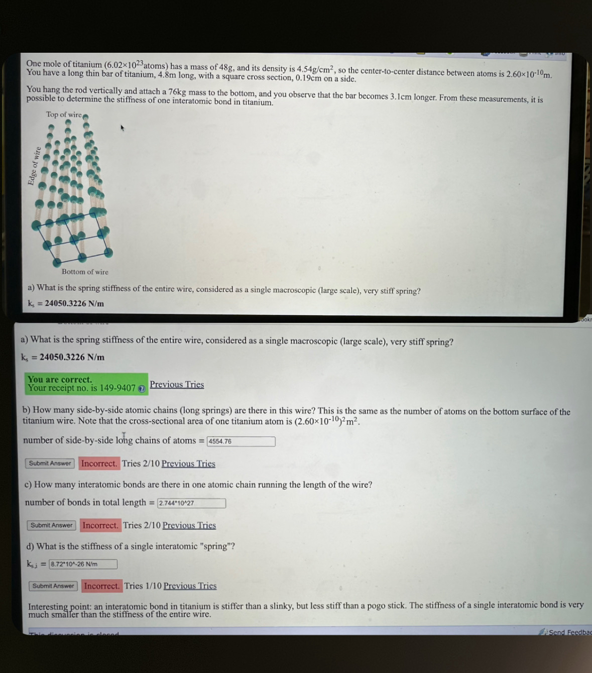 Solved One mole of titanium atoms | Chegg.com Solved One mole of titanium atoms | Chegg.com