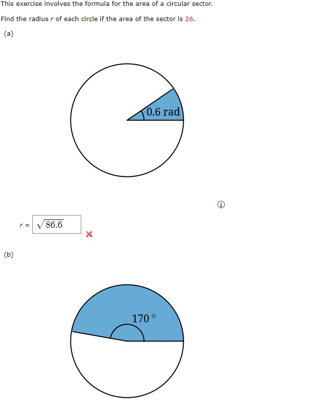 Solved This exercise involves the formula for the area of a | Chegg.com