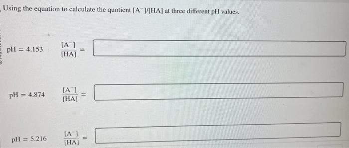 Solved Using the equation to calculate the quotient | Chegg.com