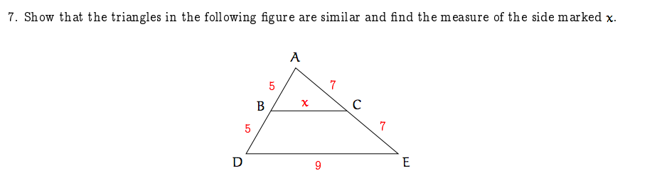 Solved Show that the triangles in the following figure are | Chegg.com